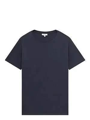 REISS Bless Regular-fit Cotton-jersey T-shirt - Airforce Blue