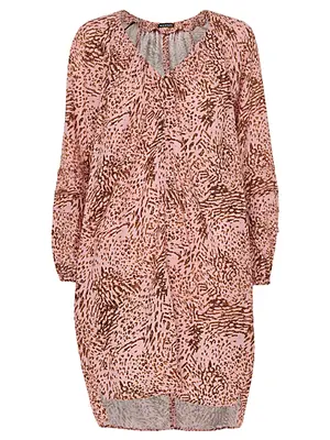 Whistles Animal Swirl Cocoon Woven Mini Dress - Multi-coloured