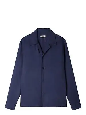 Sandro Spread-collar Woven Shirt - Midnight Blue