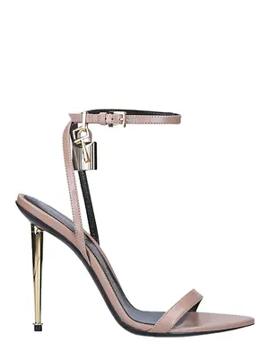 TOM FORD Padlock Leather Heeled Sandals