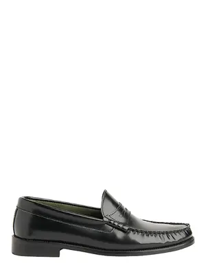 Whistles Manny Slip-on Leather Loafers - Black