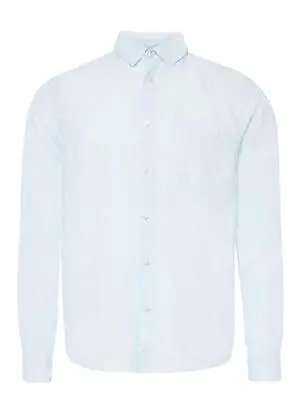 Vilebrequin Caroubis Brand-embroidered Linen Shirt - Bleu Ciel