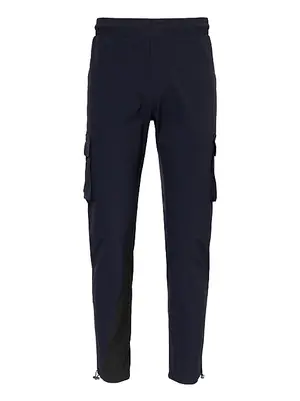 ARNE Tapered-leg Mid-rise Stretch-woven Trousers - Navy