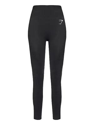 GYMSHARK Vital 2.0 Logo-print Stretch-jersey Leggings - Black Marl