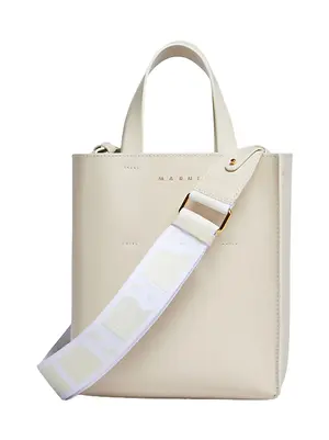 Marni Museo Leather Tote - Seashell