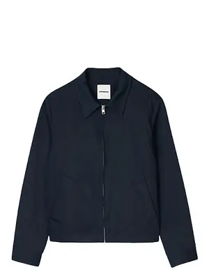 Sandro Cotton Harrington Jacket - Bleus