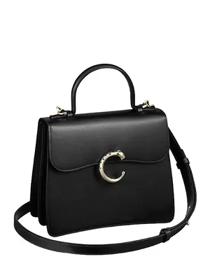 Cartier Panthère De Small Leather Cross-body Bag - Black
