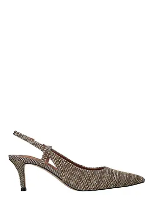 Kurt Geiger Belgravia Woven Slingback Courts - Beige