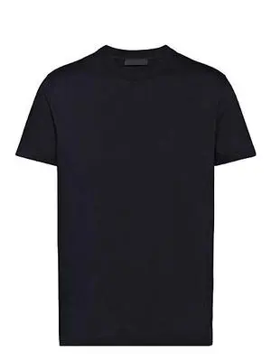 Prada Slim-fit Crew-neck Cotton T-shirts Pack Of Three - Black