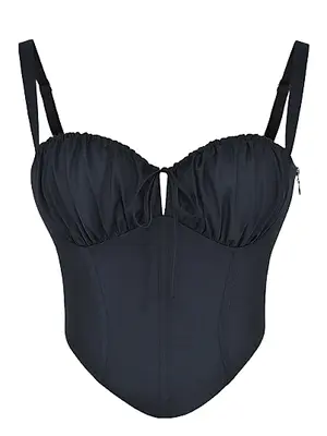 House Of Cb Analaia Bustier Top - Black