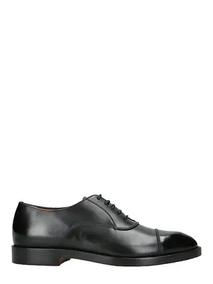 Zegna Torino Tonal-stitching Leather Oxford Shoes - Black