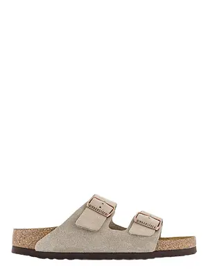 BIRKENSTOCK Arizona Double-strap Suede Sandals - Suede Taupe