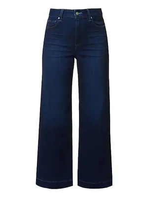 Paige Mid-rise Wide-leg Cotton-blend Jeans - The Disco