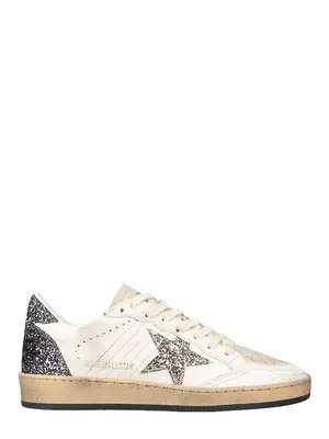 GOLDEN GOOSE Ball Star Distressed Leather Low-top Sneakers - White/comb