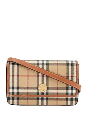 Burberry Hampshire Check-print Shoulder Bag - Archive Beige