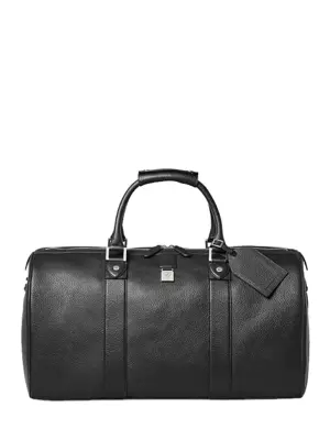 ASPINAL OF LONDON Boston Grained-leather Duffle Bag - Black