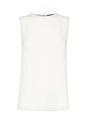Theory Sleeveless Silk Top - Ivory