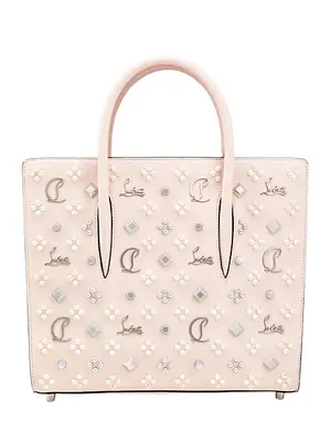 CHRISTIAN LOUBOUTIN Paloma Medium Leather Tote Bag - Leche/multi