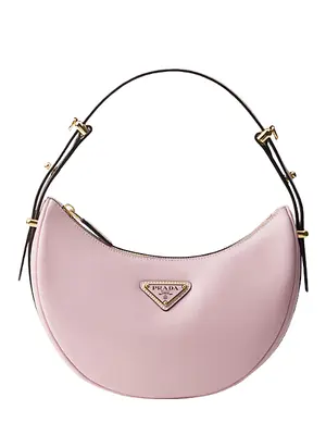Prada Prada Arqué Leather Shoulder Bag Pink