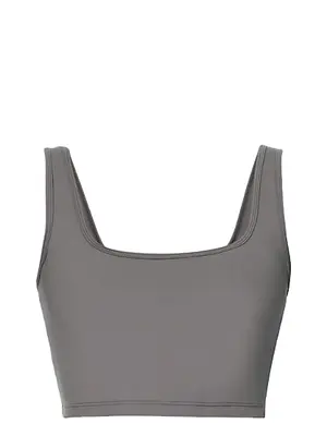 ADANOLA Core Square-neck Stretch-woven Bra - Dark Grey