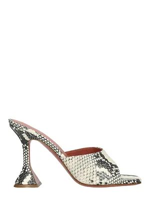 Amina Muaddi Lupita Snake-embossed Leather Mules - Other