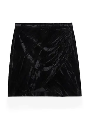 Zadig&Voltaire Judelle Tulip-hem Mini Skirt - Noir