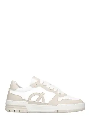 LOCI Atom Logo-appliqué Vegan-leather Trainers - White