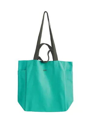HAY Everyday Logo-print Tote Bag - Aqua