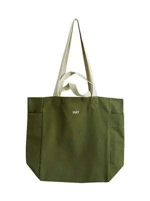 HAY HAY Everyday Logo-Print Tote Bag Olive