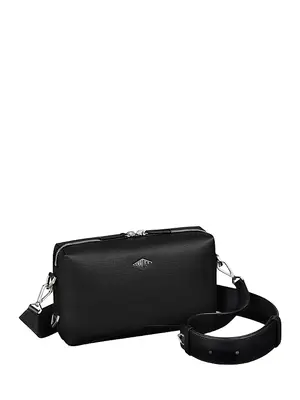 CARTIER Losange Leather Shoulder Bag - Black