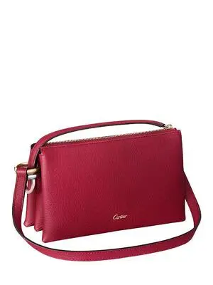 CARTIER Trinity Mini Leather Shoulder Bag - Ruby