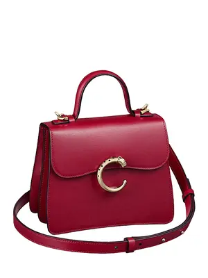 CARTIER Panthère De Mini Leather Cross-body Bag - Cherry Red