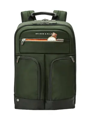 Briggs & Riley Slim Expandable Woven Backpack - Hunter