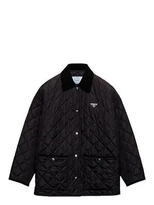 Prada Re-Nylon Quilted Recycled-Nylon Jacket Black