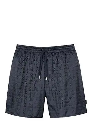 Sandro Jacquard Print Swim Shorts Bleus