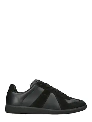 MAISON MARGIELA Replica Panelled Leather Low-top Sneakers - Black