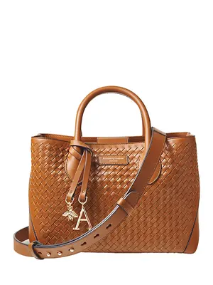 ASPINAL OF LONDON Midi London Leather Tote Bag - Tan