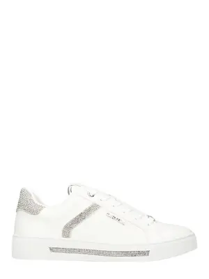 Carvela Daze Jewel Leather Low-top Trainers - White