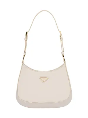 Prada Prada Cleo Patent-Leather Shoulder Bag Neutral