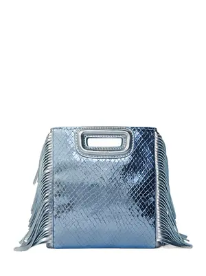 Maje Maje Mini Mock-Croc Leather Cross-Body Bag Bleus