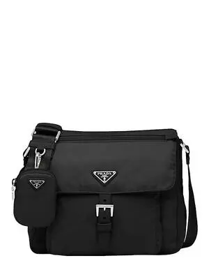 Prada Re-nylon Woven Cross-body Bag - Black