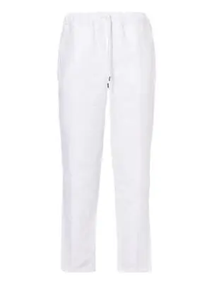 Derek Rose Regular-fit Straight-leg Linen Trousers - White