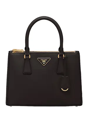 Prada Galleria Medium Saffiano-leather Tote Bag - Black