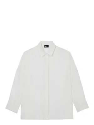 The Kooples Straight-hem Silk Shirt - White