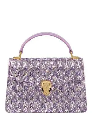 BVLGARI Serpenti Forever Suede Top-handle Bag - Purple
