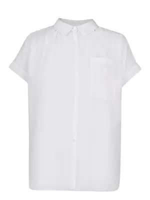 Whistles Nicola Patch-pocket Woven Blouse - White