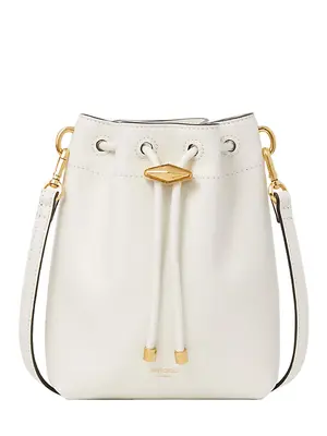 JIMMY CHOO Cinch Mini Leather Shoulder Bag - Latte/gold