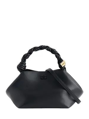 GANNI Small Leather Top-handle Bag - Black