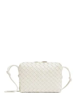 Bottega Veneta Loop Cross-body Bag - White/gold