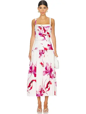 NICHOLAS Lidia Bustier Drop Waist Dress - Zoe Floral Print